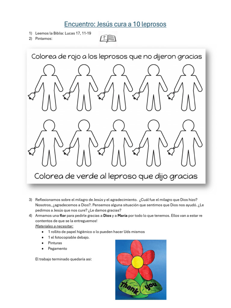 Nivel 1 - Jesus Cura A 10 Leprosos | PDF