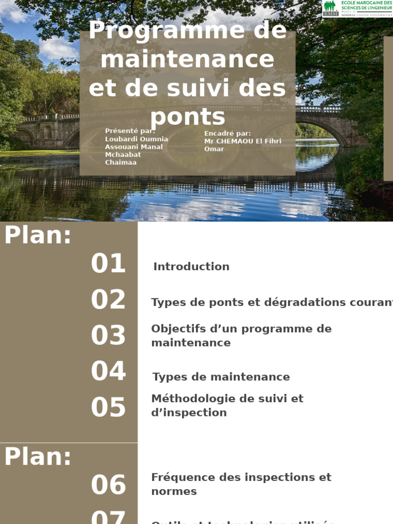 Presentation Des Ponts | PDF | Pont | Béton