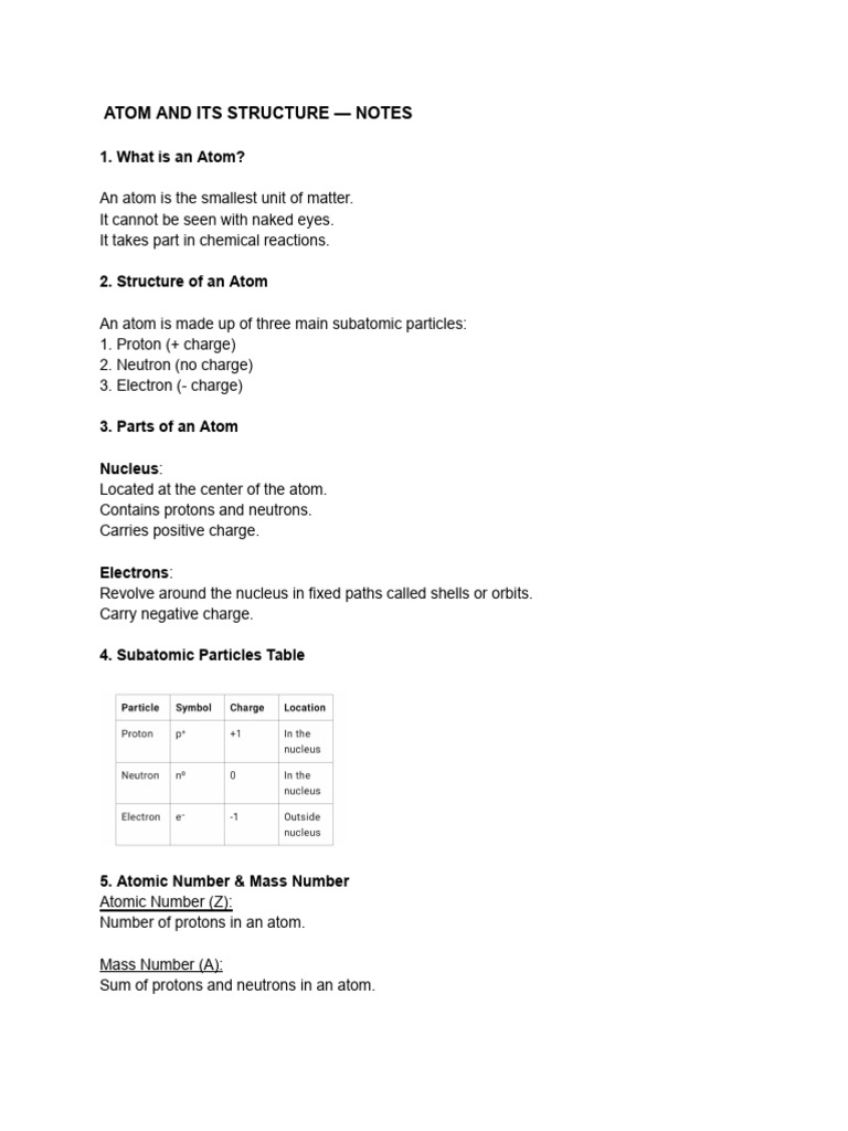 Atom Structure and Electronic Configuration | PDF