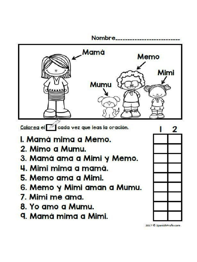 Lectura Letra M | PDF