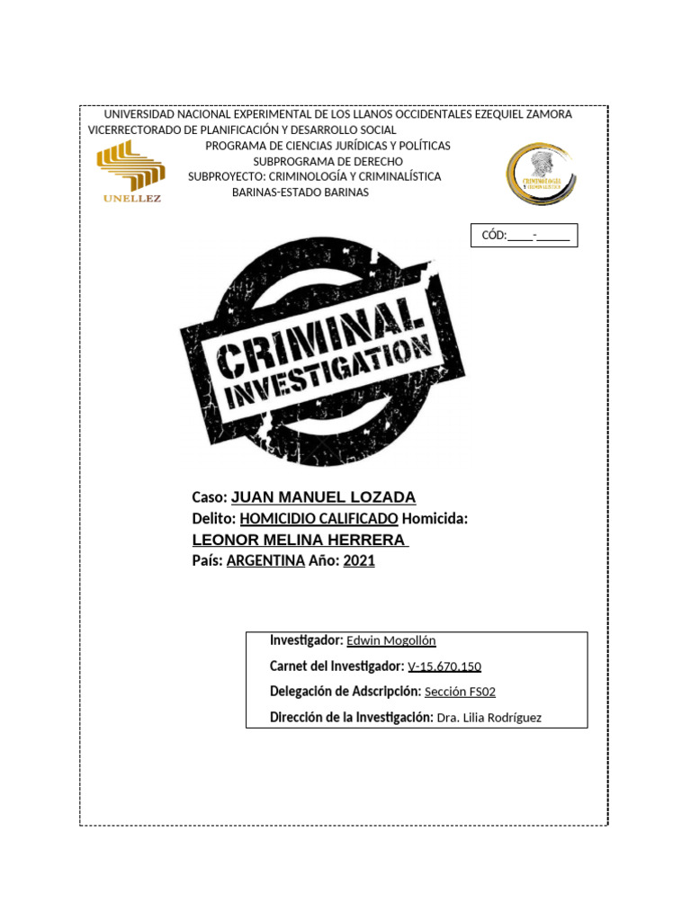 Portada Índice y Contenido Edwin | PDF | Homicidio | Criminología