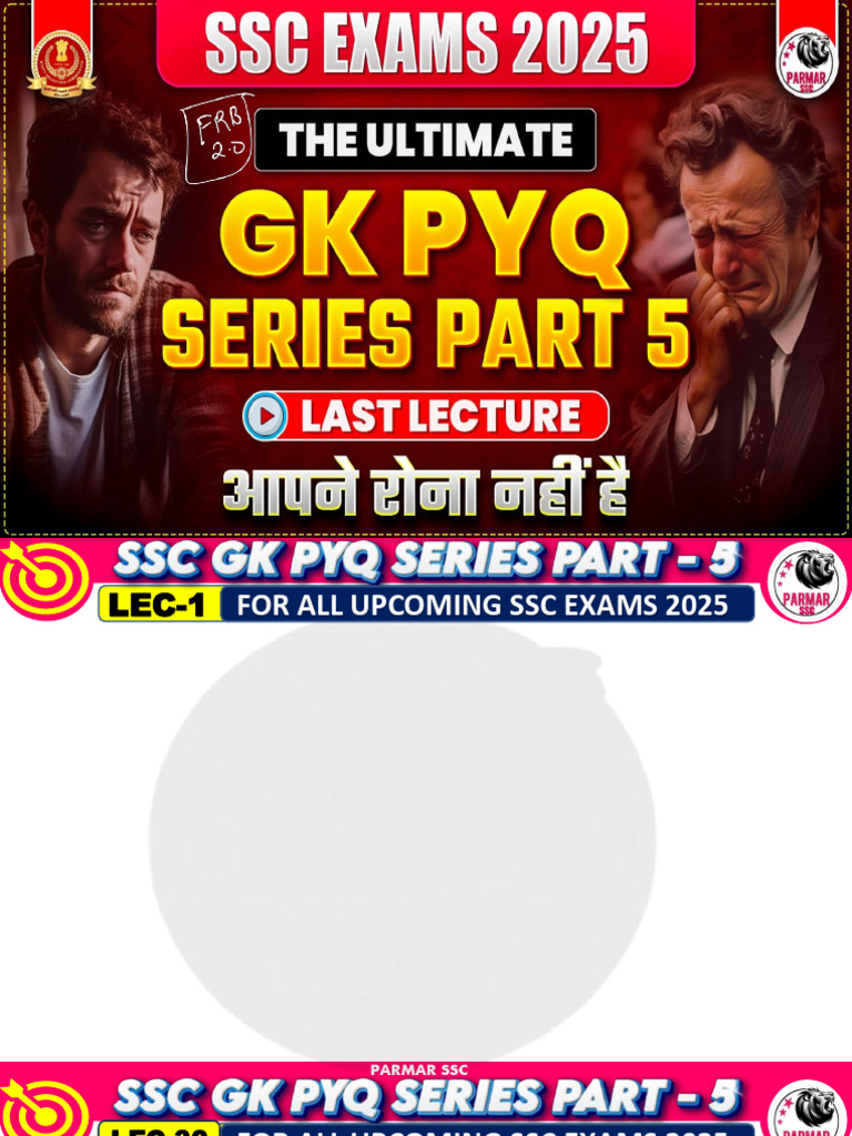 SSC GK PYQ PART - 5 Lecture 30 | PDF