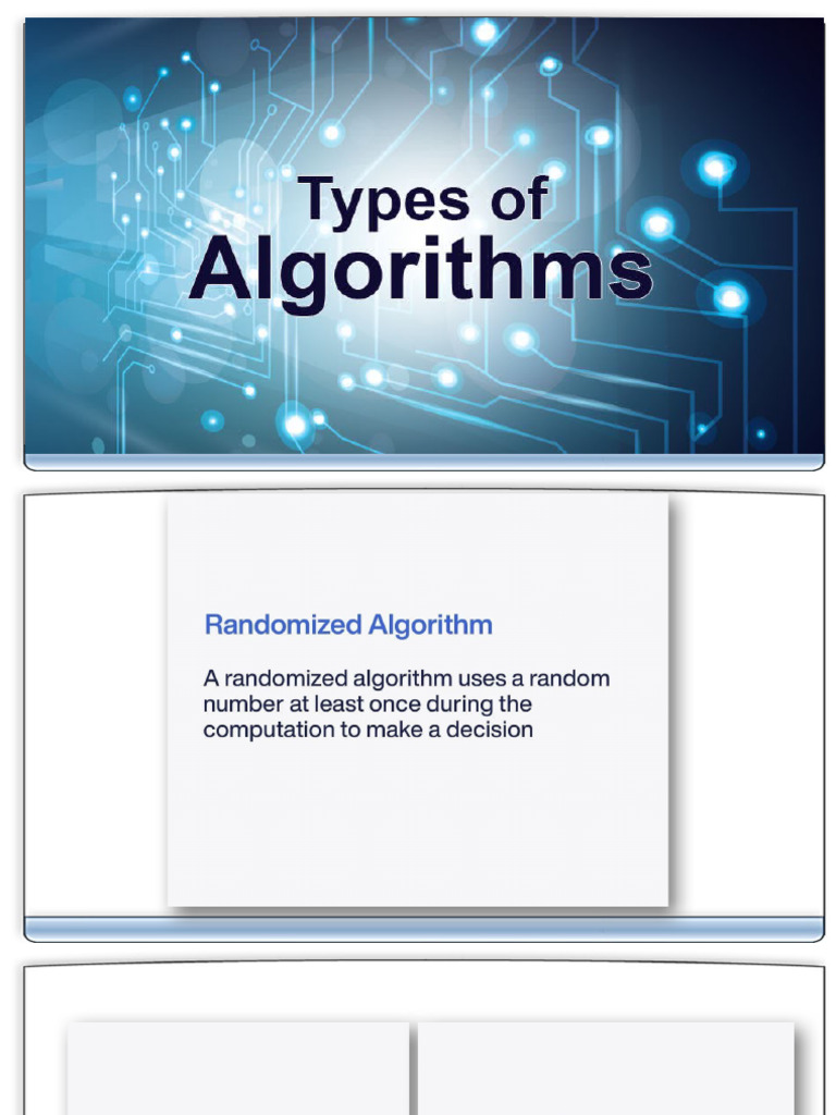 Types of Algorithms | PDF
