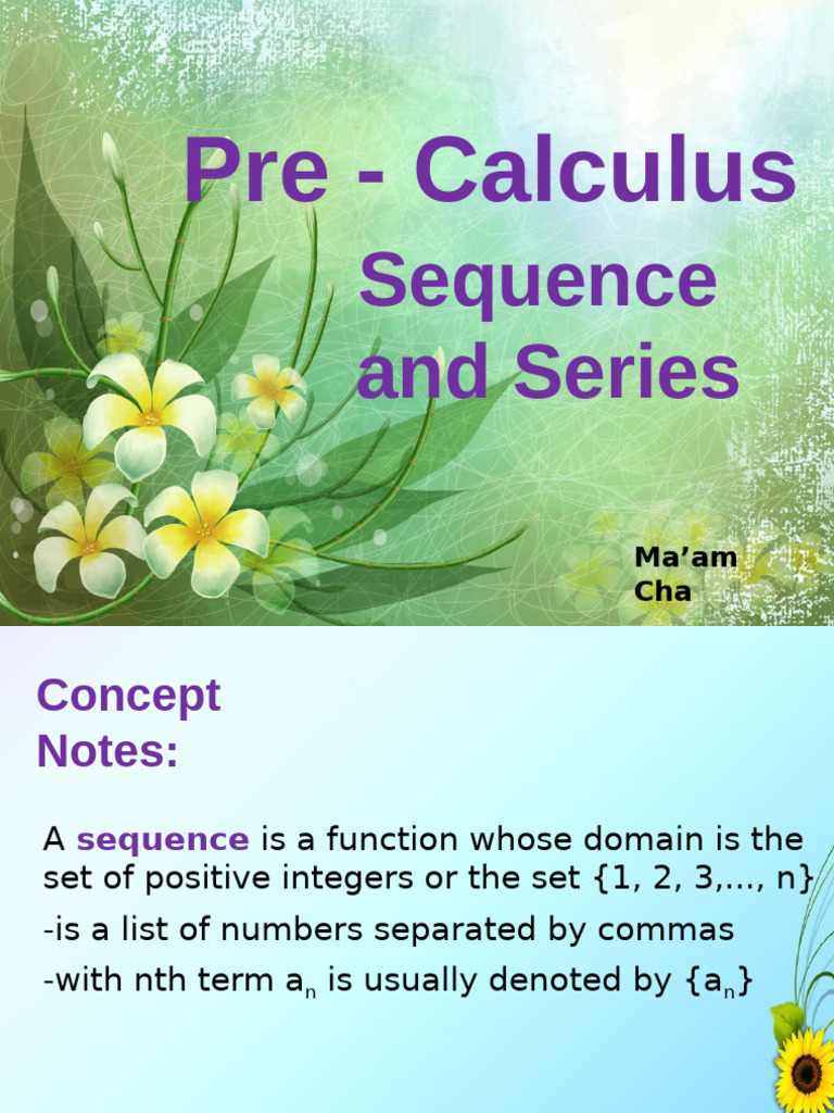 Sequence and Series | PDF | Summation | Sequence