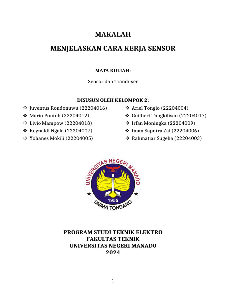 Cara Kerja Sensor dan Transduser | PDF