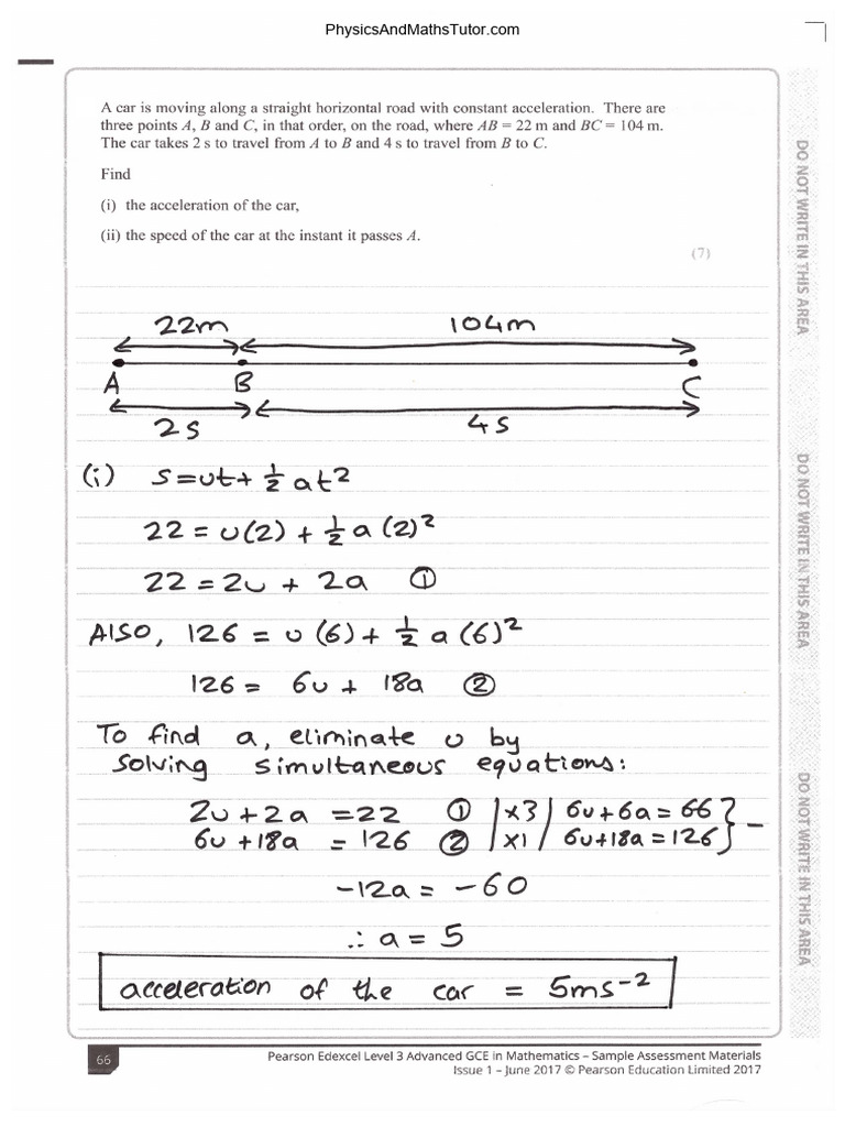 downloadMathsA LevelMechanicsKinematics 1edexcel Set BMAKinematics20 20Uniform20A | PDF ...
