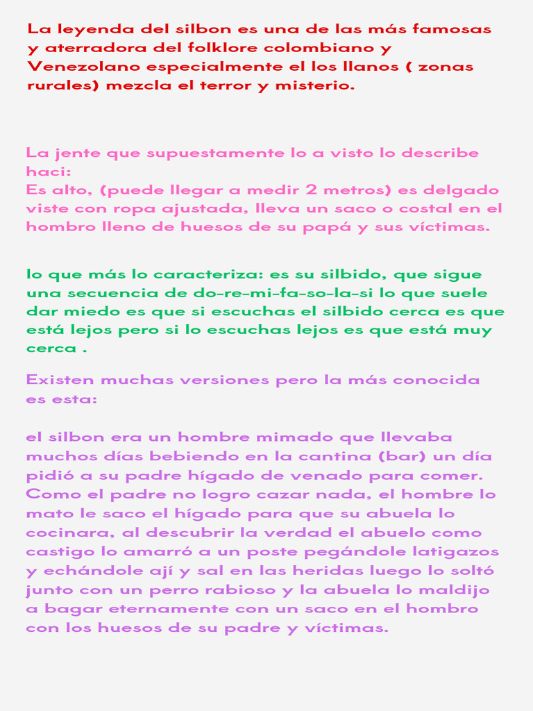 La Leyenda Del Silbon Es Una de Las Más Famosas y Aterradora Del ...