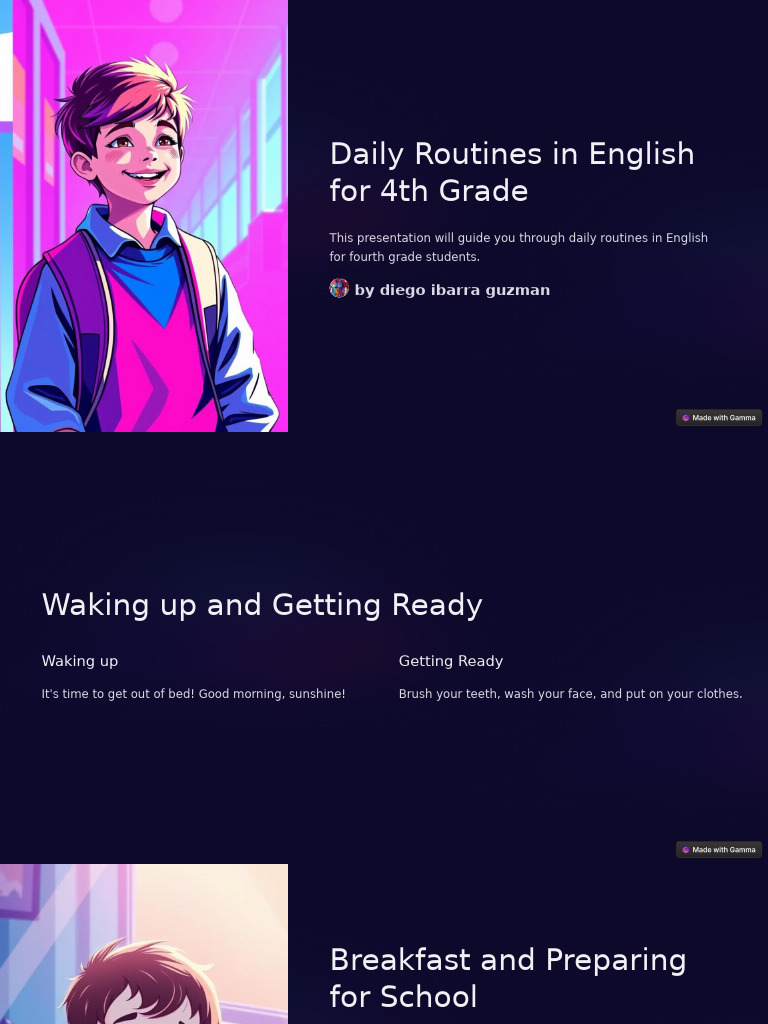 Daily Routines for 4th Graders | PDF