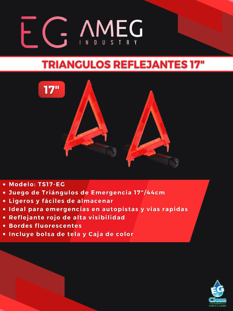 Ficha Tecnica Triangulo Reflejante AMEC TS17-EG | PDF