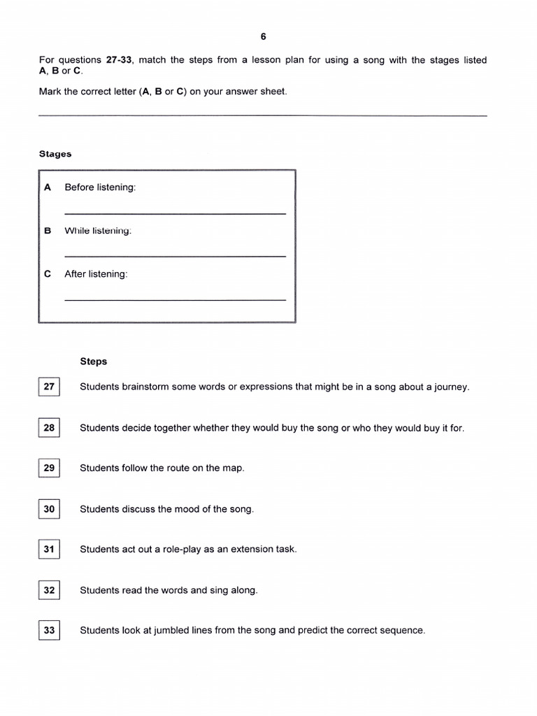 TKT Module 2 Exam - 5 | PDF