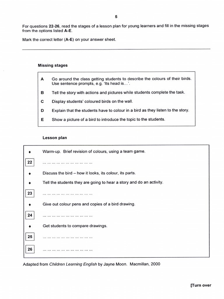 TKT Module 2 Exam - 4 | PDF