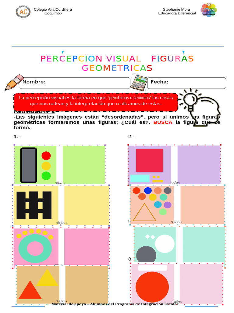 Percepción Visual - Figuras Geométricas | PDF