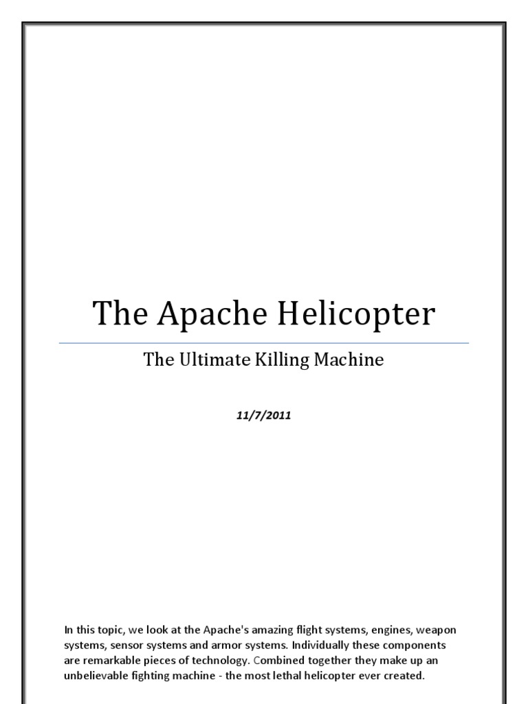 Apache | PDF | Transmission (Mechanics) | Lift (Force)