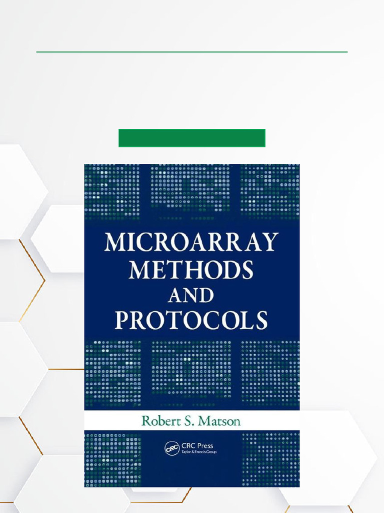 Microarray Methods and Protocols 1st Edition High-Resolution PDF Download | PDF | Dna Microarray ...