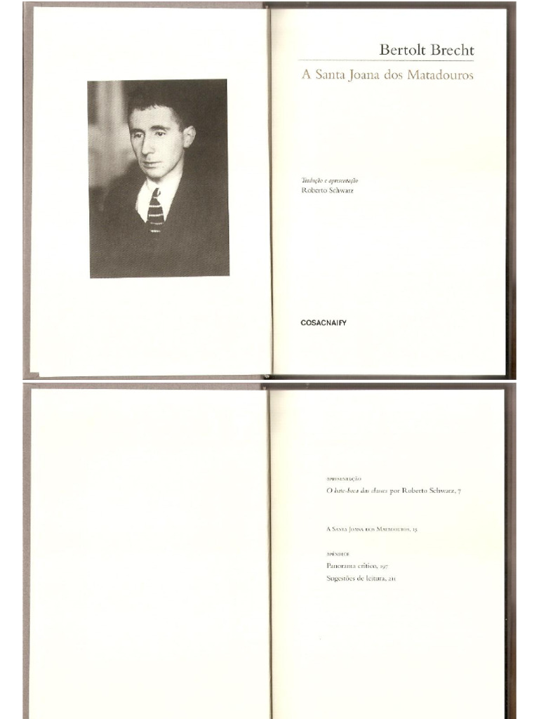 Bertolt Brecht - A Santa Joana Dos Matadouros | PDF