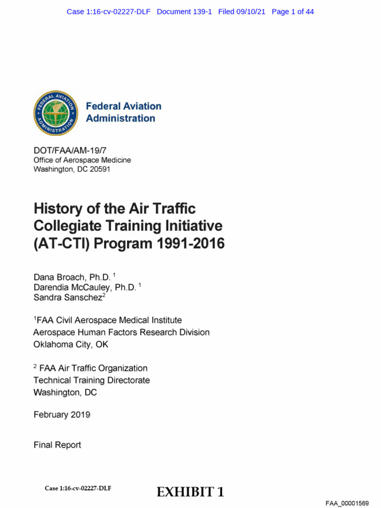 139-1 History of The Air Traffic Collegiate Training Initiative (at-CTI ...