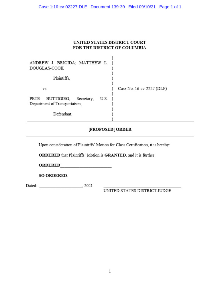 139-39 Proposed Order | PDF