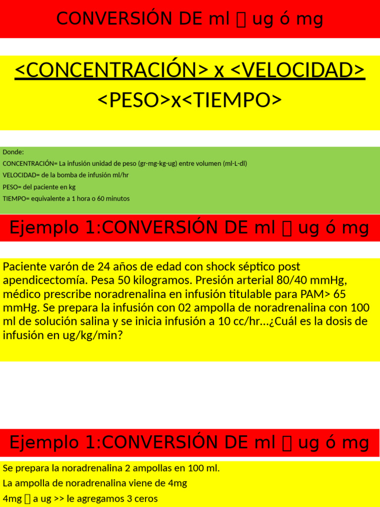 CONVERSIÓN DE ML Ug Ó MG | PDF
