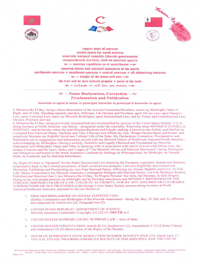 Name Declaration Correction Proclamation and Publication | PDF