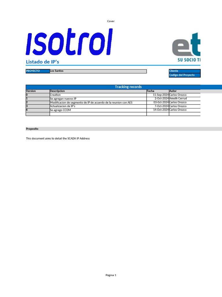 ETS LSSS Listado de IPs Rev.06 | PDF | Telecommunications | Network Architecture