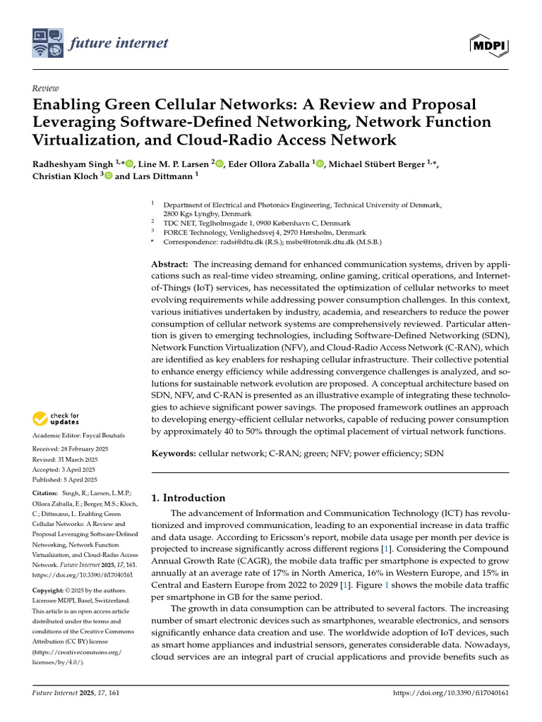 futureinternet-17-00161-v3 | PDF | Computer Network | Data Transmission