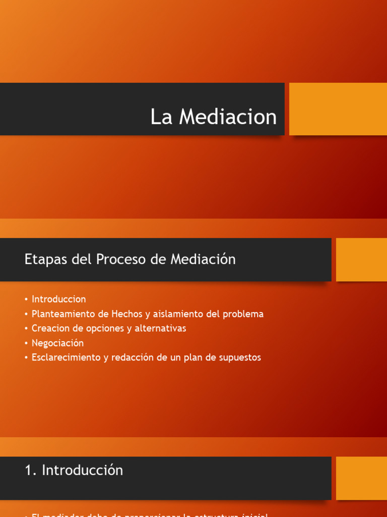 Etapas del Proceso de Mediacion | PDF