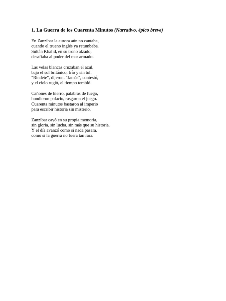 Guerra de los Cuarenta Minutos en Zanzíbar | PDF