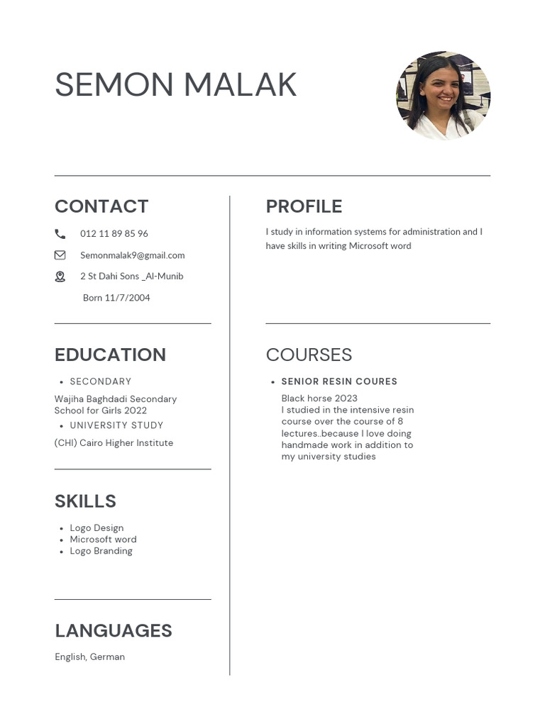 Semon Malak CV | PDF