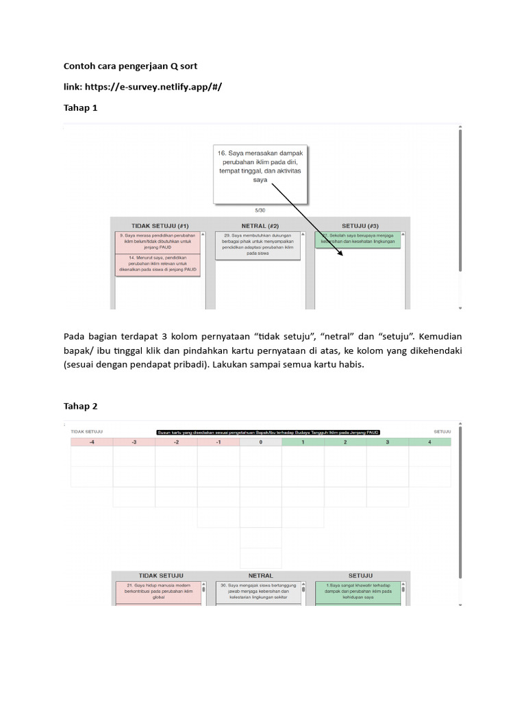 Contoh Cara Pengerjaan Q Sort | PDF