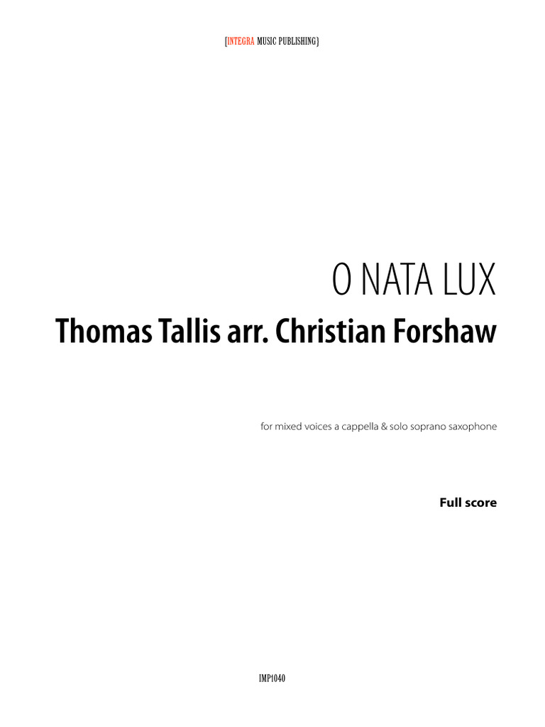 03 o Nata Lux | PDF | Canto | Música vocal