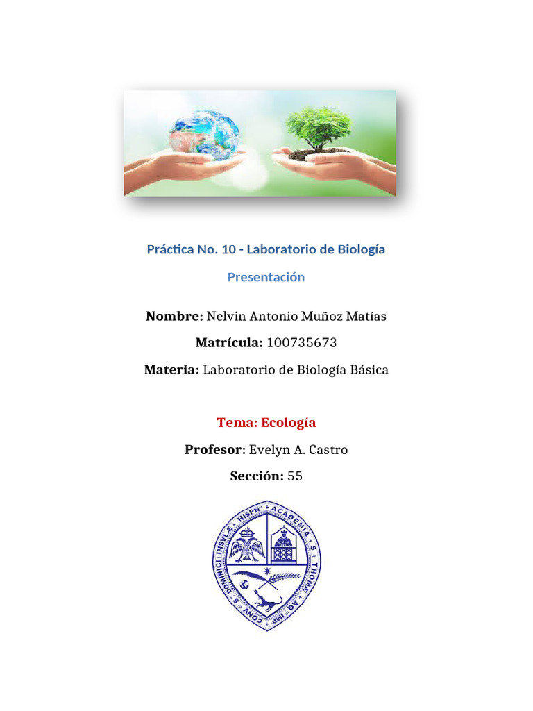 Práctica No 2 | PDF | Organismos | Ecosistema