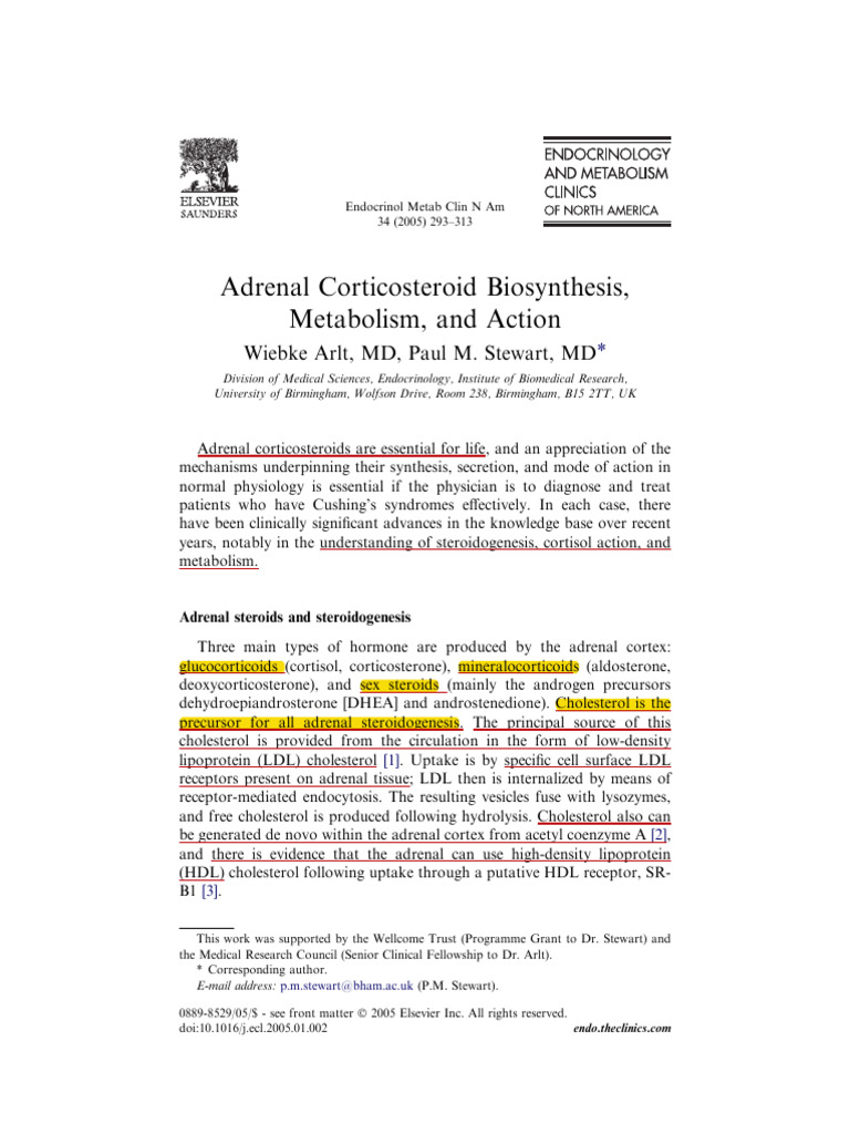 Adrenal Corticosteroid Biosynthesis Overview | PDF | Adrenal Gland ...