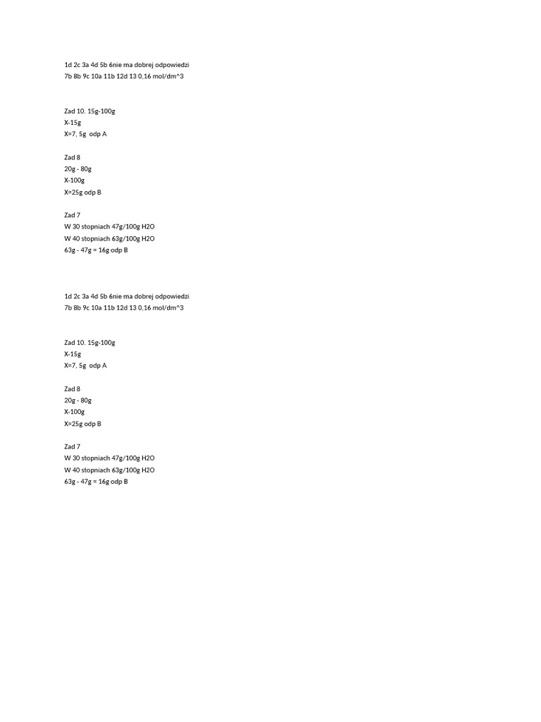 1d 2c 3a 4d 5b 6nie Ma Dobrej Odpowiedzi | PDF