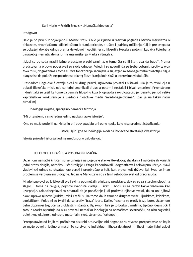 Karl Marks Ideologija | PDF