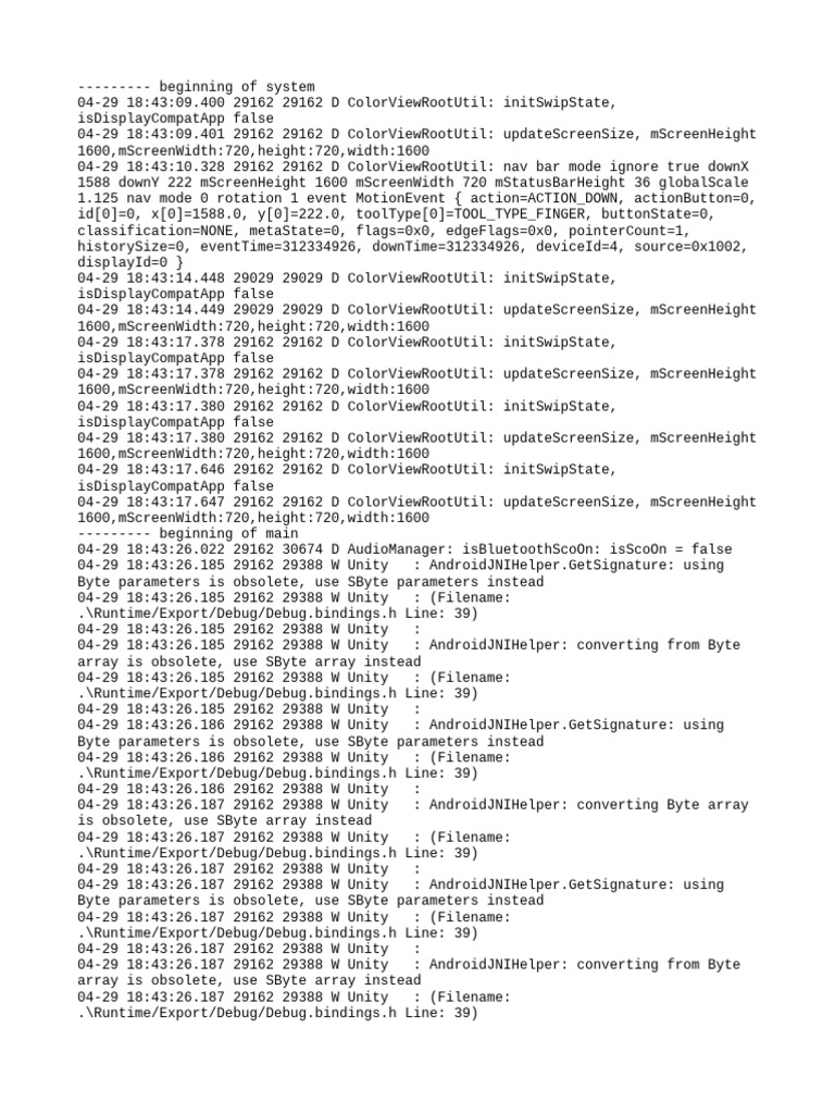 ML Logcat 1745927016211 | PDF | Operating System Technology | Computer Architecture