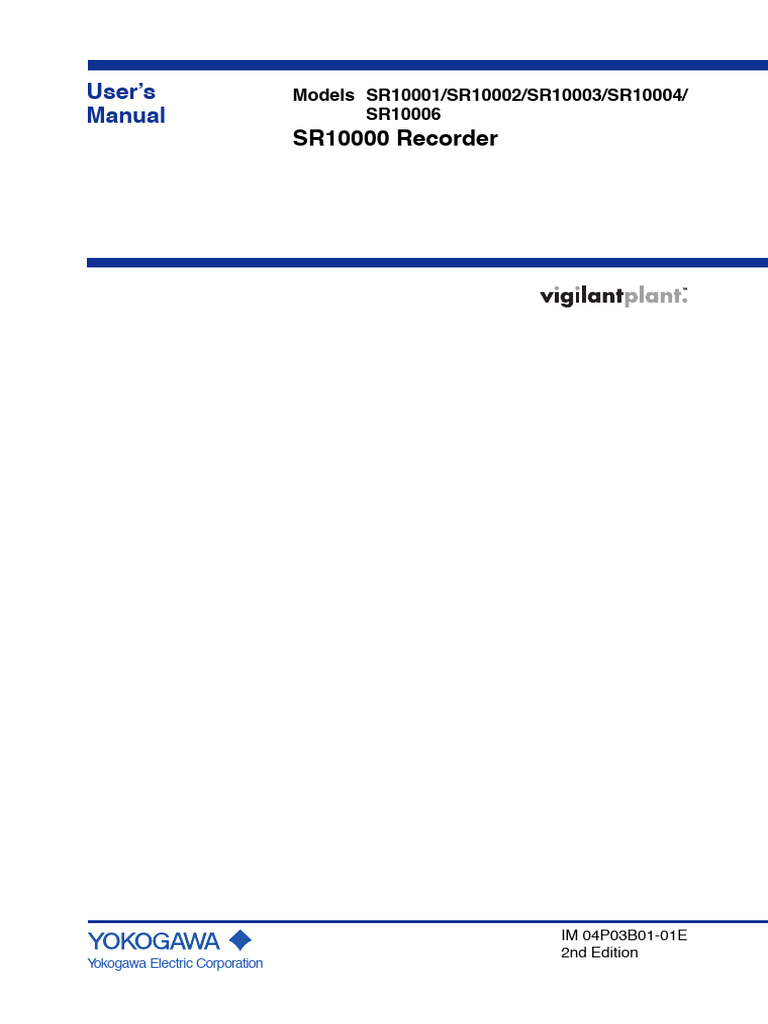 sr10000_series RECORDER | PDF | Analog To Digital Converter | Relay