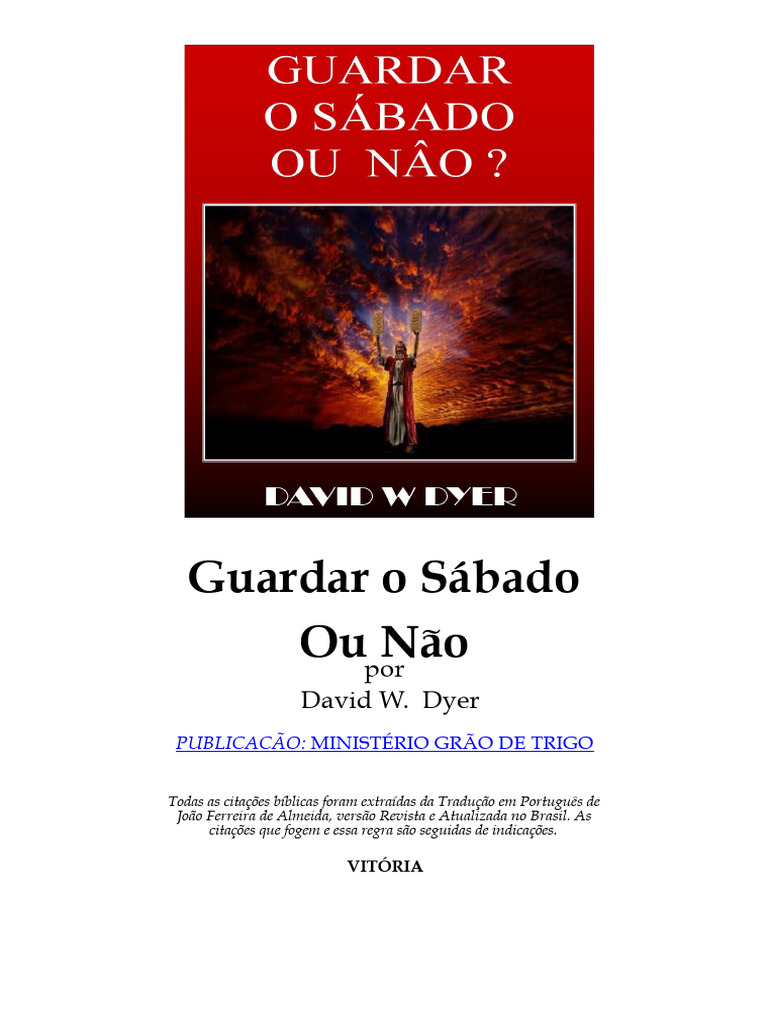 Guardar o Sábado: Perspectivas Bíblicas | PDF | Deus | Jesus