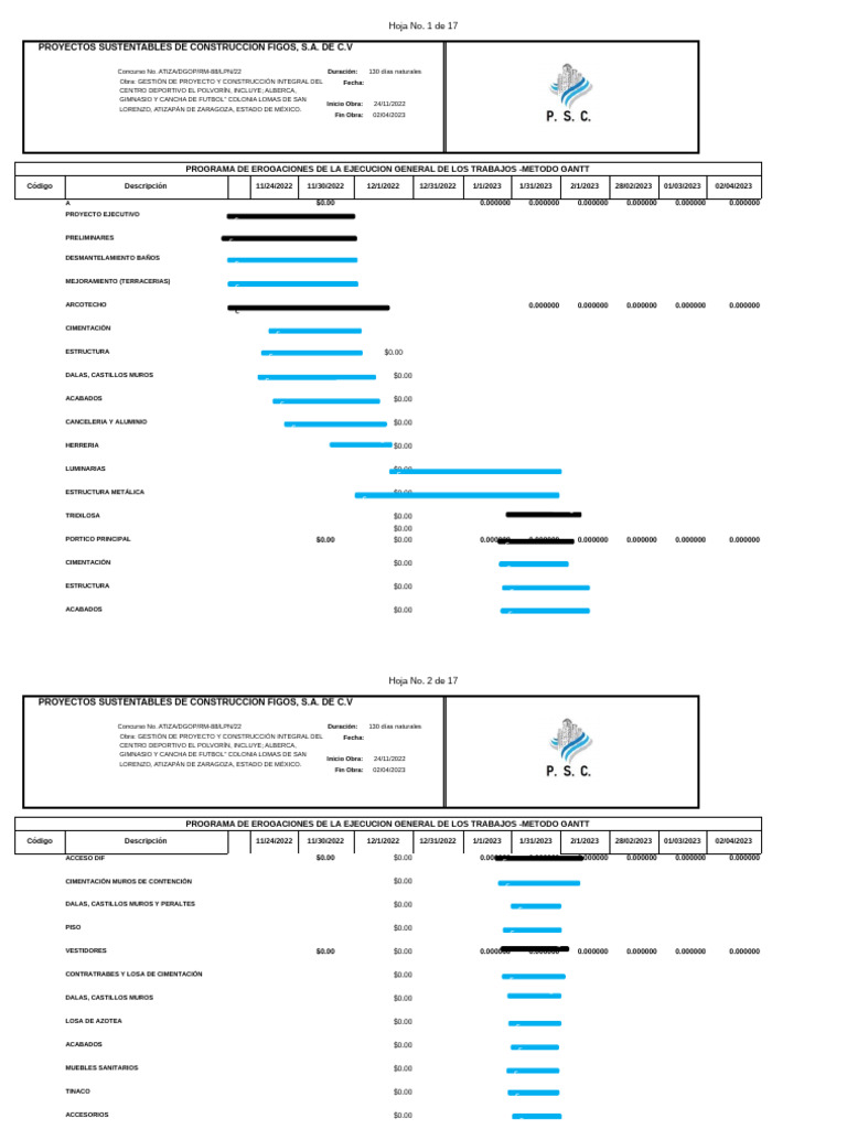 Programa Metodo Gantt-A | PDF
