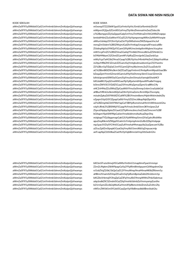 Data Siswa NIK-NISN-NISLOKAL - 12-12-2020 20-42-48 | PDF