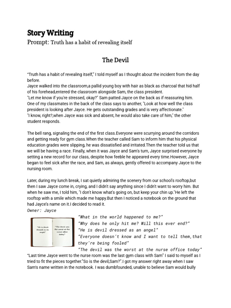 The Devil - (Story Writing) | PDF