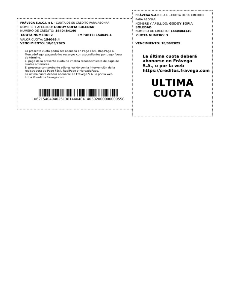 Cuponera 1440484140 | PDF