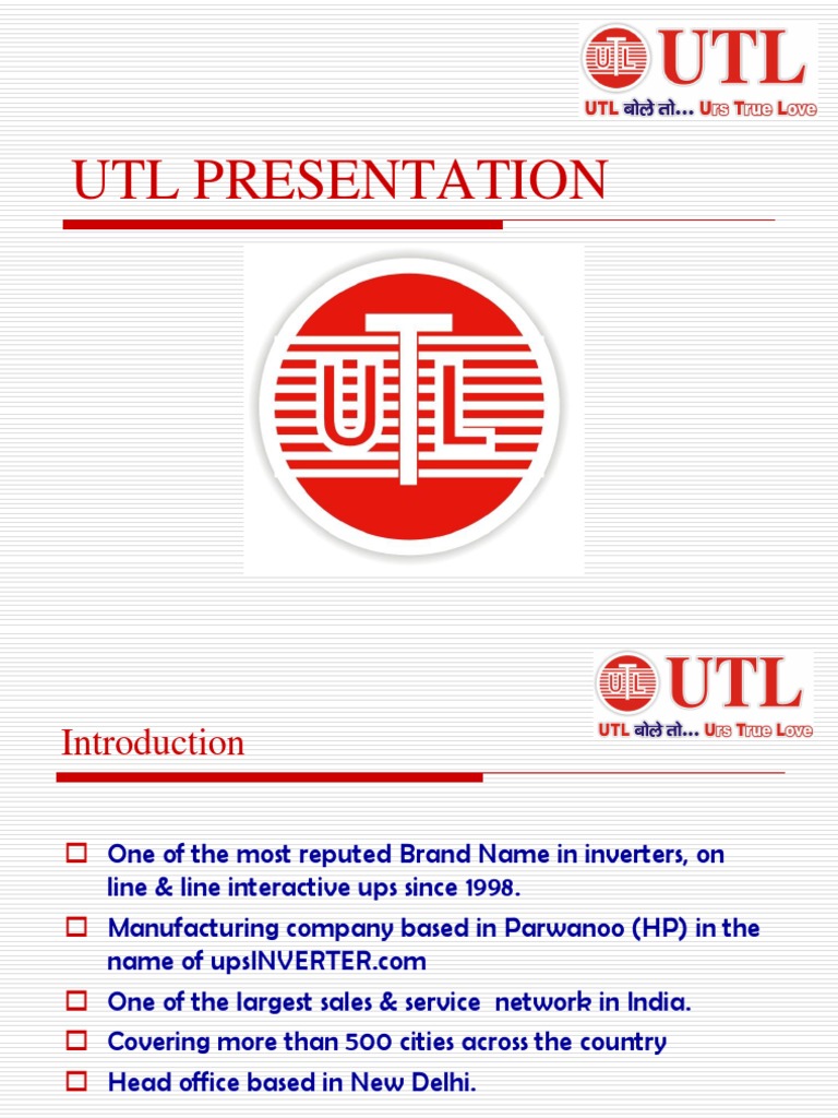 UTL Profile | PDF | Power Inverter | Electricity