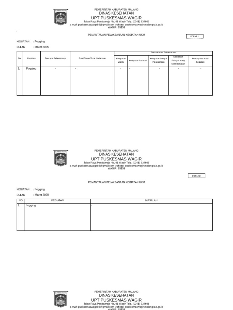 Supervisi Fogging - 2025 | PDF