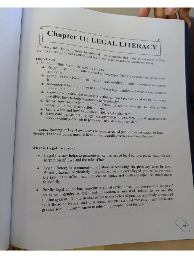 (BENL) Chapter 11 - Legal Literacy | PDF