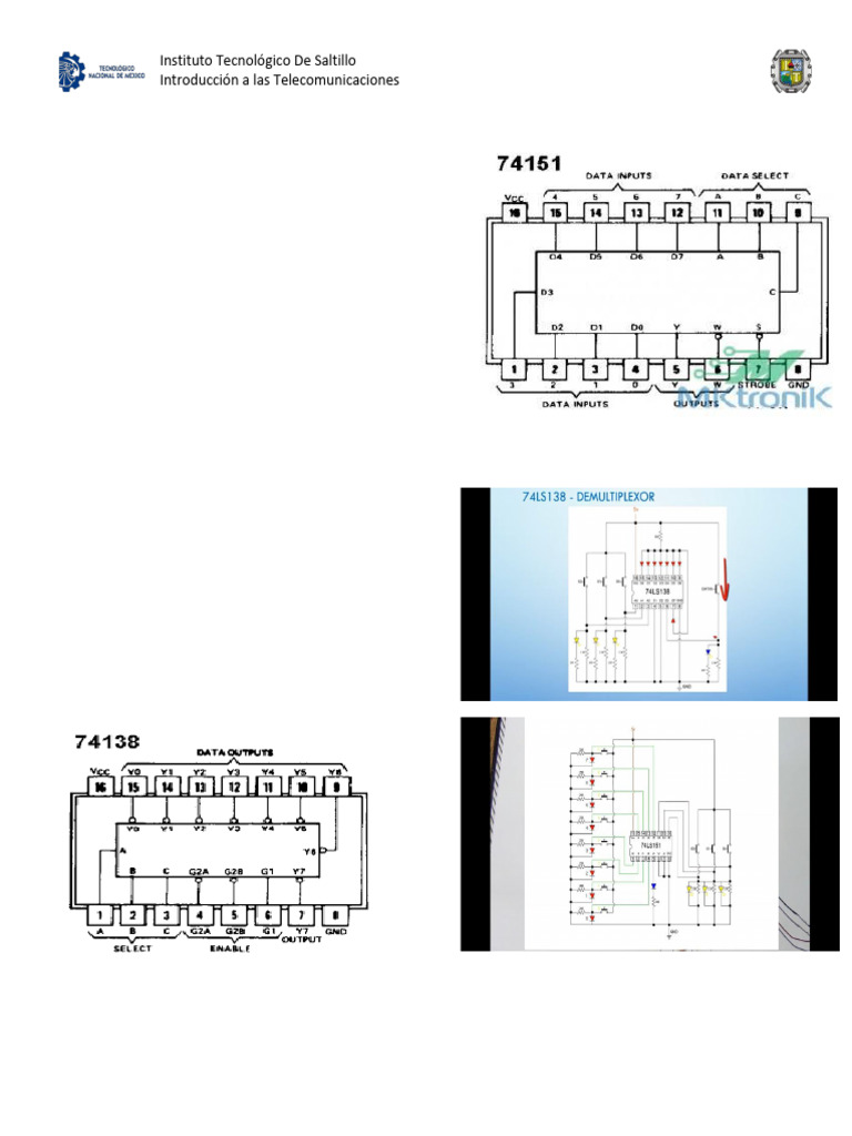 Reporte de Practica Multiplexor y Demultiplexor | PDF
