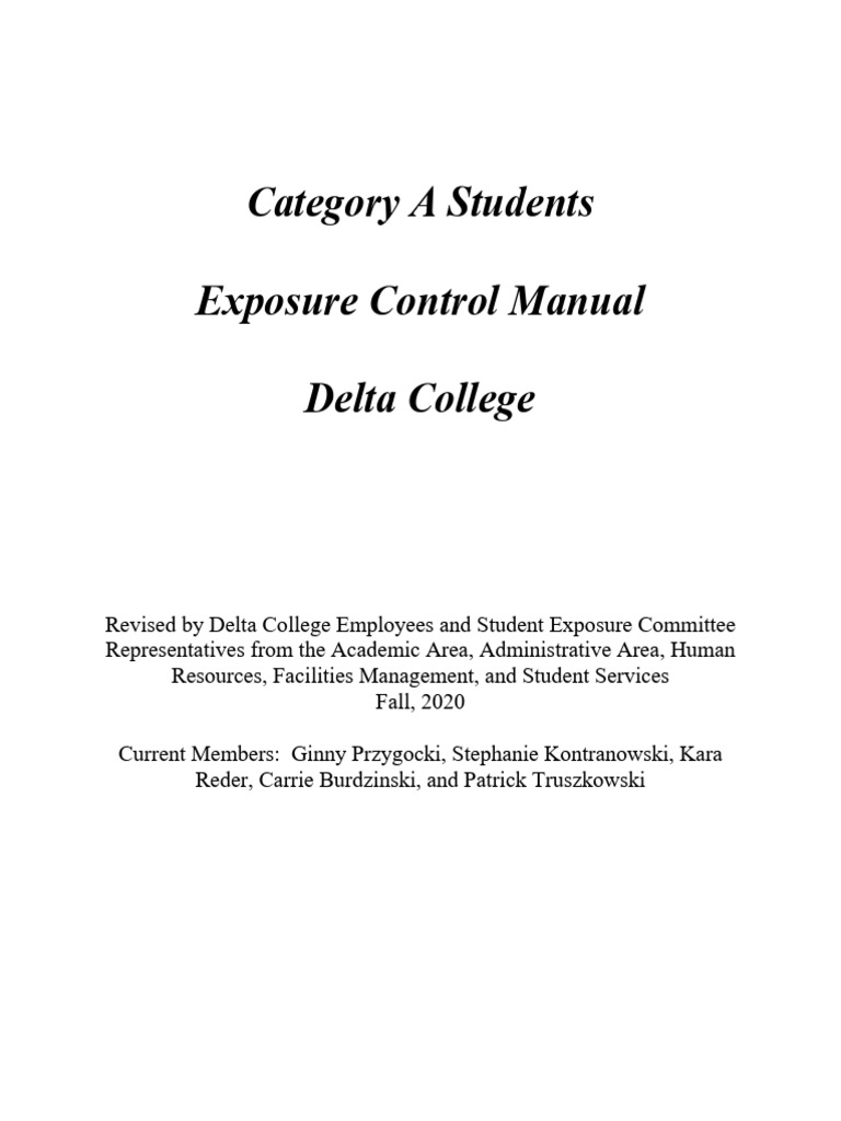 exposure-control-manual | PDF | Infection | Allergy