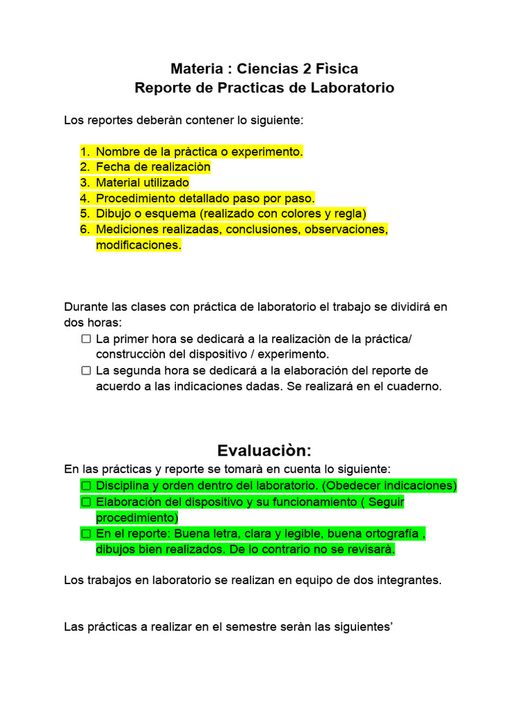 Reporte de Practicas | PDF