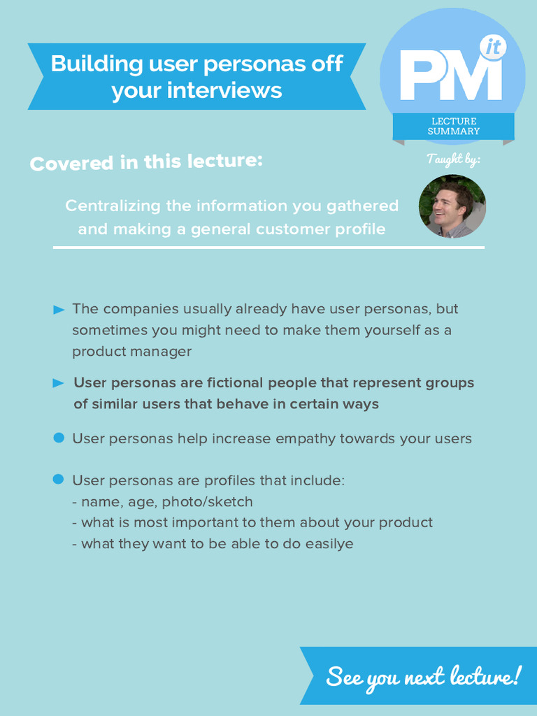 61 - CHEAT-SHEET-Building-user-personas-off-your-interviews | PDF