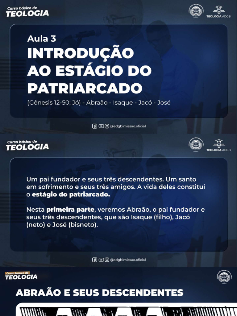 Slides - Aula 3 - Estágio Do Patriarcado - Parte 1 | PDF