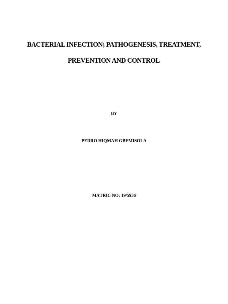 Bacterial Infections: Types & Treatments | PDF | Urinary Tract ...
